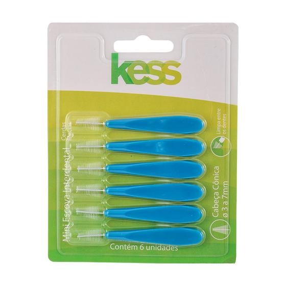 Escova Dental Kess Interdental Mini Cônica Com 6 Und - Escova de Dentes ...