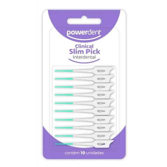 Escova Dentes Interdental Clinical Slim Pick 10un Powerdent - Escova de ...
