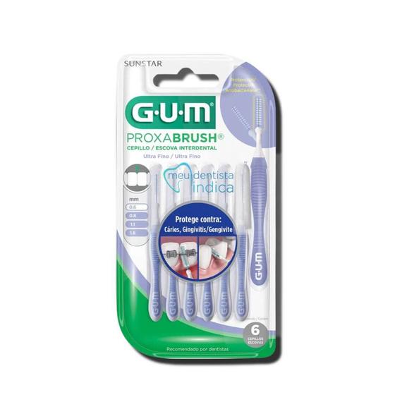Escova Interdental Ultra Fina 0.6mm GUM 6 unidades - Escova Interdental ...