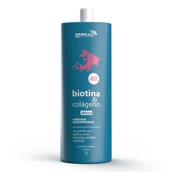 Escova Progressiva Biotina E Colágeno 1 Litro - PAIOLLA - Alisamento de ...