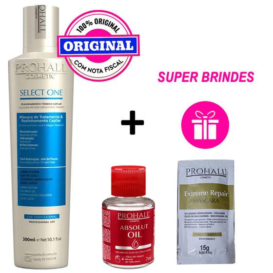 Escova Progressiva Prohall Select One Profissional Sem Formol Original ...