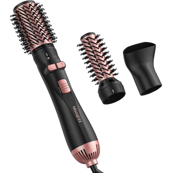 Escova Rotativa para Secador de Cabelo Mooqlizz 3 em 1 - Volumizador ...