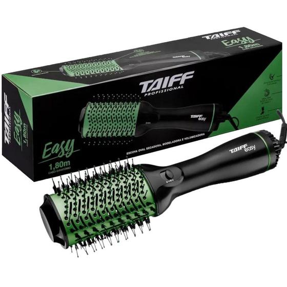 Escova Secadora Taiff Modeladora Alisadora De Cabelo Oval Easy Green ...