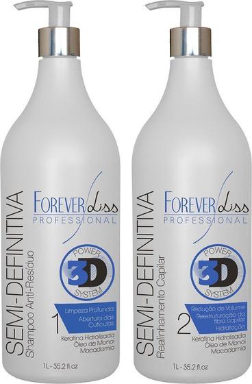 Escova Semi Definitiva Power 3D System Kit - Forever Liss - Kit de ...