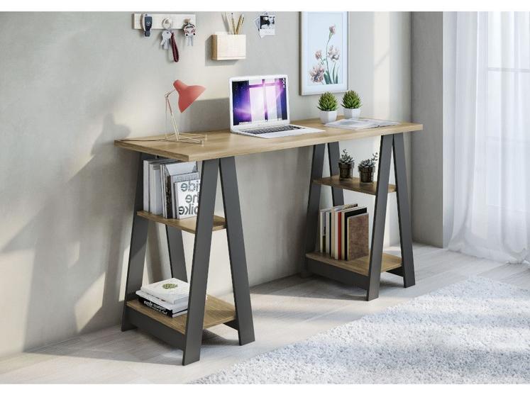 Escrivaninha JCM Vigor - Noronha e Grafite - Móveis para Escritório ...