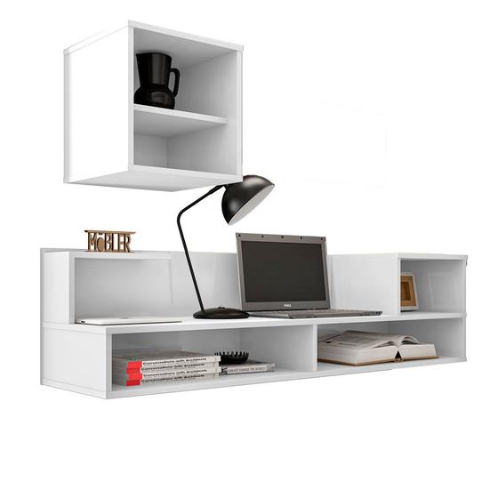 Escrivaninha Penteadeira Suspensa Com Nicho Like Mobler - Escrivaninha ...