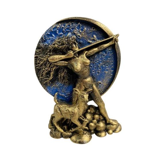 Escultura Deusa Diana Flecha Dourada 16 Cm Em Resina - Lua Mística ...