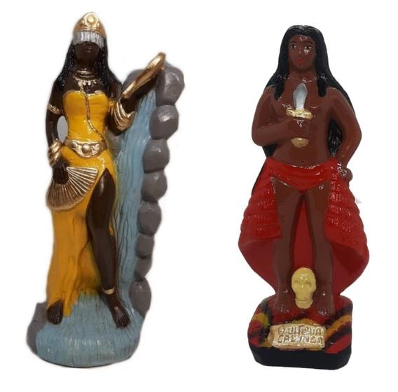 Escultura Estatueta Estátua Imagem Orixá Oxum E Pombagira Maria ...