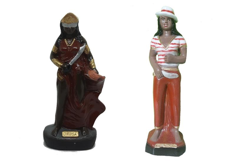 Escultura Estatueta Estátua Orixá Iansã E Pombagira Maria Navalha ...