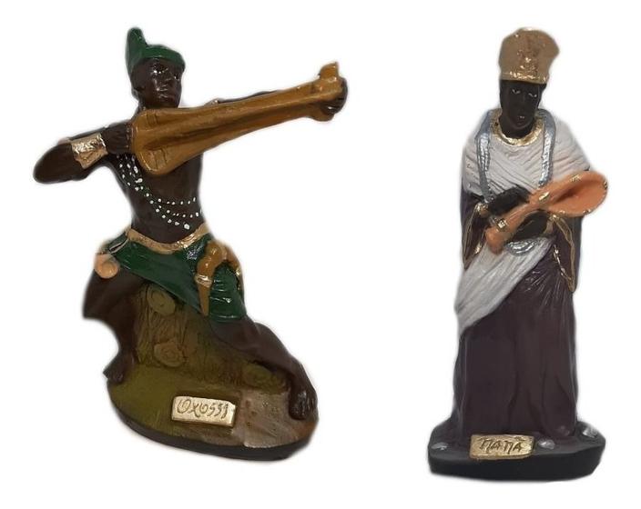 Escultura Estatueta Estátua Orixá Oxossi E Nanã Buruquê Umbanda ...