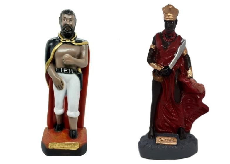 Escultura Estatueta Imagem Orixá Iansã E Exu Tranca Ruas Das Almas ...