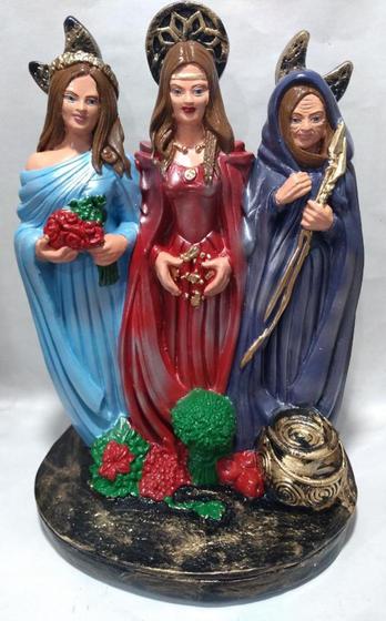 Escultura/ Imagem / Estátua Deusa Hécate Tríplice Bruxa Wicca ...