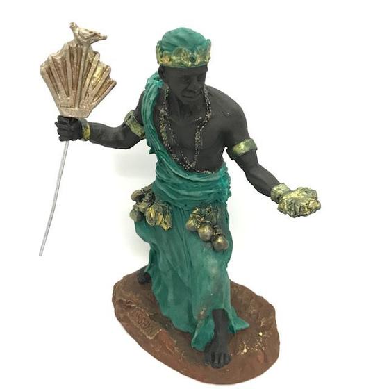 Escultura Orixá Ossaim em Resina 25 cm - Bialluz Presentes - Imagem ...