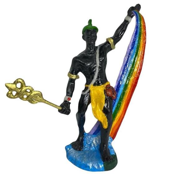 Escultura Orixá Oxumaré Em Resina 18 Cm - Bialluz Presentes - Escultura ...