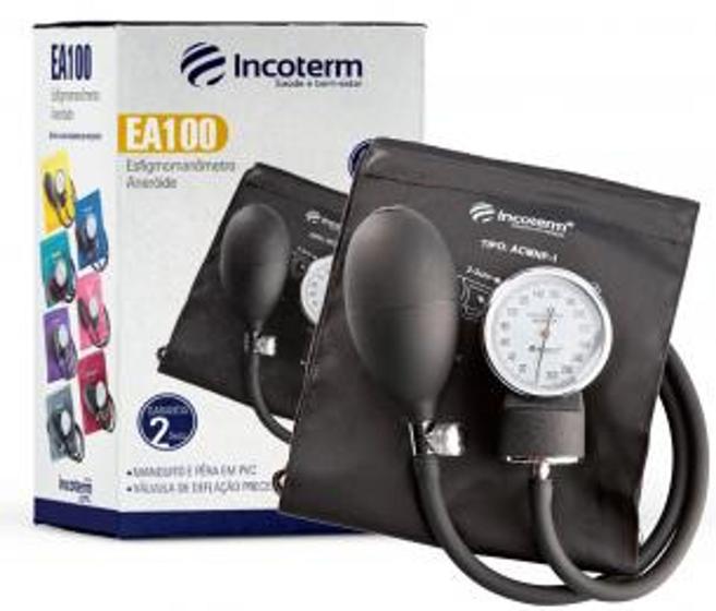 Esfigmomanômetro aneróide - ea100 preto - incoterm - Medidor de Pressão ...