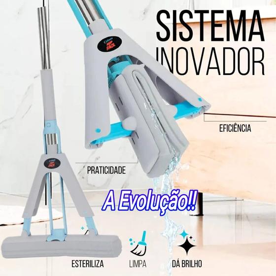 esfregão lava piso Mop facil rodo esponja limpa vidro chão azulejo teto ...