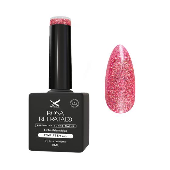 Esmalte em Gel Rosa Refratado Linha Prismática 8ml - American Burrs ...