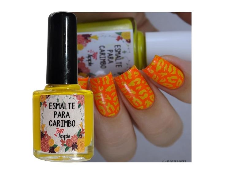 Esmalte Para Carimbo Unhas Apipila - AMARELO CREMOSO. - Apipila ...