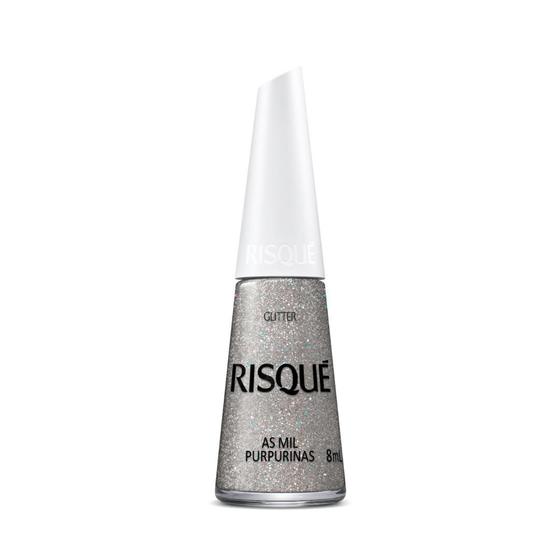 Esmalte Risque Glittler Prata As Mil Purpurinas 8Ml - Esmalte ...