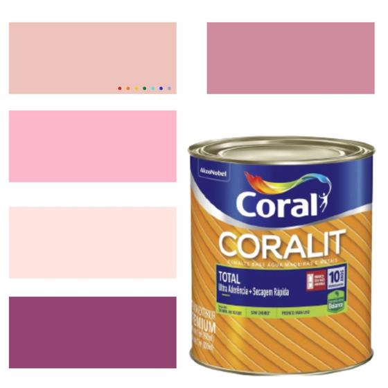Esmalte Sintético Base Água Coral Coralit 800ml Tinta Cor Rosa ...
