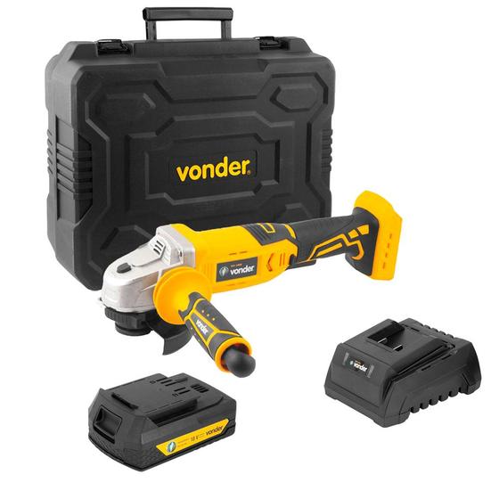 Esmerilhadeira 4.1/2" Bateria 18V 2AH IEV1808 Vonder - Esmerilhadeira a ...