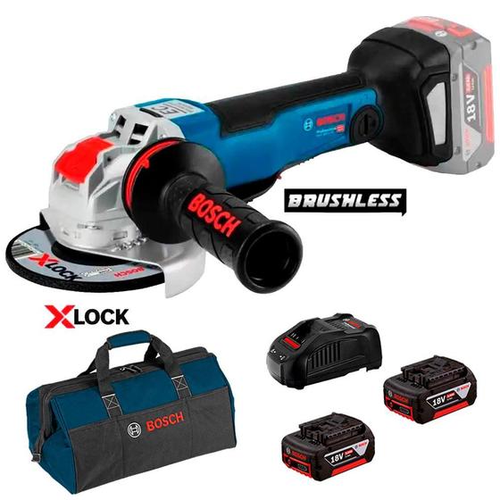 Esmerilhadeira Angular 18V 4.1/2 e 5 POL XLOCK 18V-10 PC Brushless 2 ...
