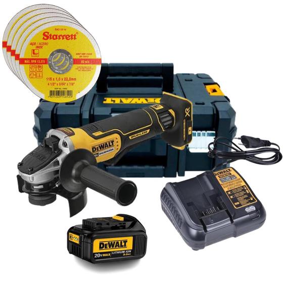 Esmerilhadeira dcg413 com 1 bateria 3Ah e maleta - Dewalt ...