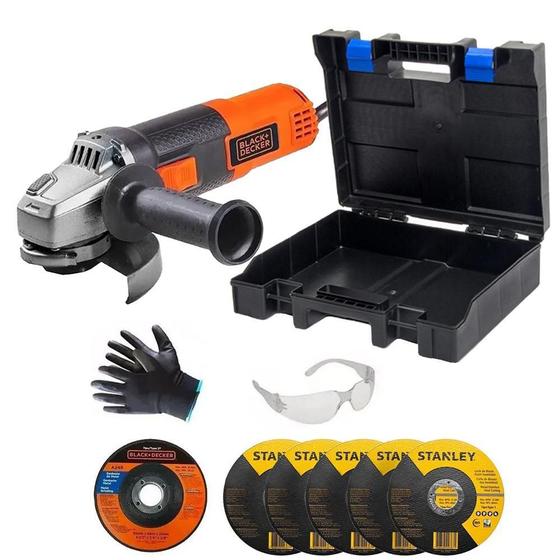 Esmerilhadeira Lixadeira Angular G720 127V Black&Decker+Kit - Black ...