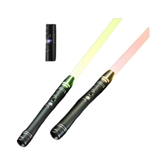 Espada Laser RGB Para Crianças Luz Sabre 7 Mudança De Cor Som FX Force ...