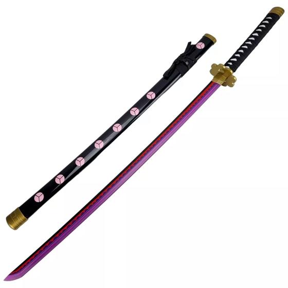 Espada Roronoa Zoro Katana Shusui De Bambu Com LED Cosplay One Piece ...
