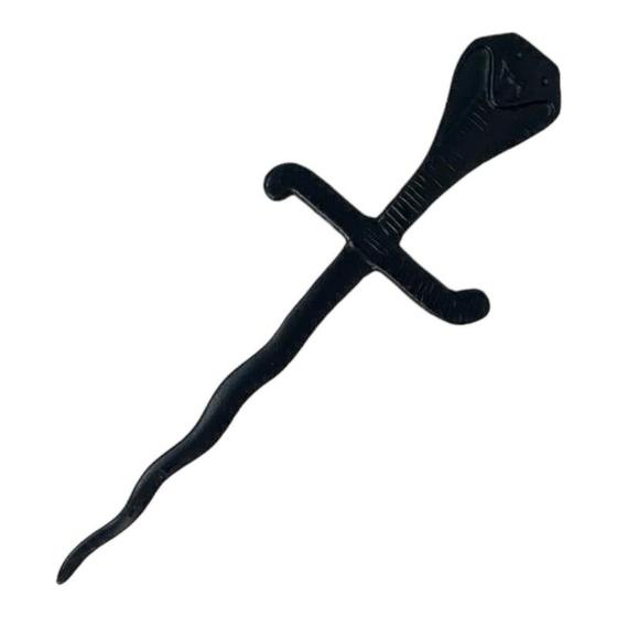 Espada Serpente Preta Proteção 18 cm em Metal - Lua Mística - 100% ...