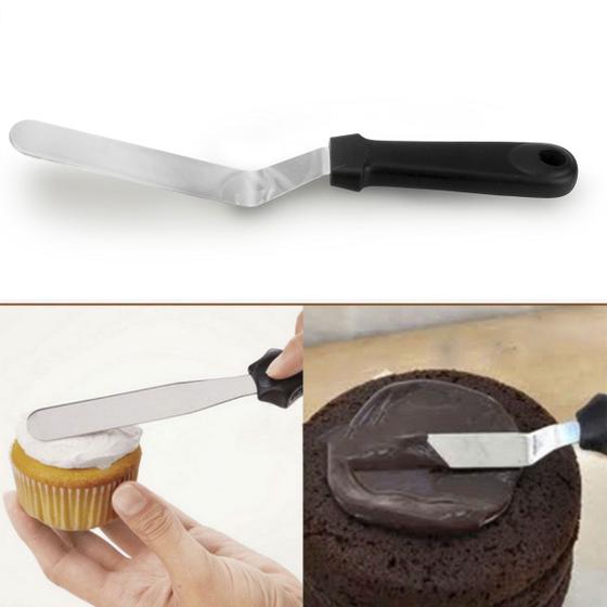 Espatula curva para confeitar em inox e cabo plastico 29 cm - EU QUERO ...