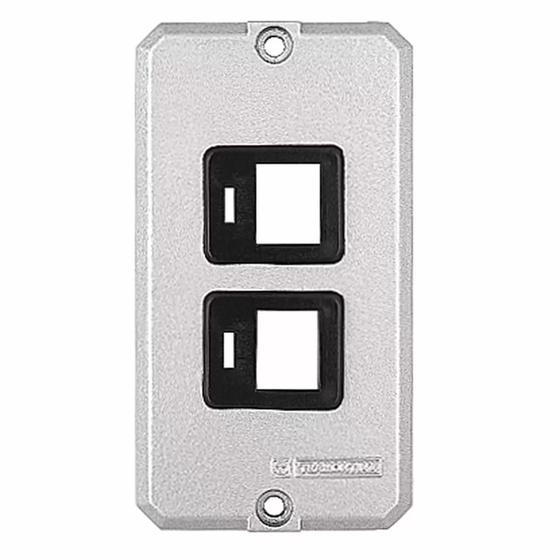 Espelho Para Condulete 3/4 1/2 Suporte Duplo RJ45 Rede Alumínio ...