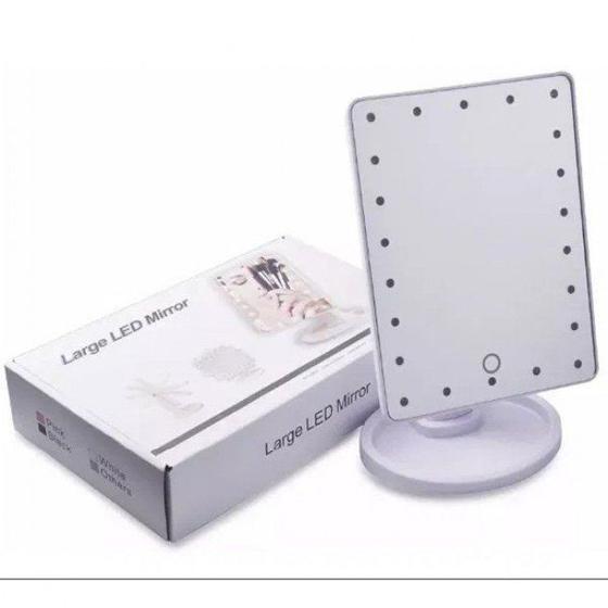 Espelho Para Maquiagem de Mesa Com 16 Luzes Led Camarim Portátil Penteadeira Estética ...