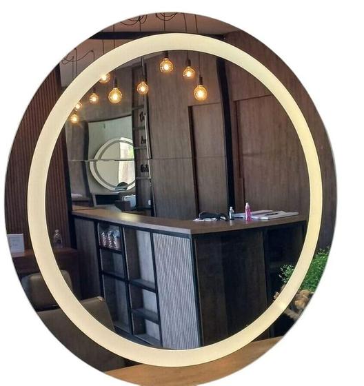 Espelho Redondo Com Luz De Led Salão 80Cm 4000K Branco Frio - Top Espelhos - Espelho para ...