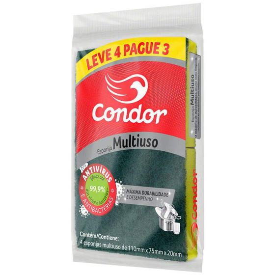 Esponja Condor Multiuso 4un - Esponja Dupla Face / Multiuso - Magazine ...