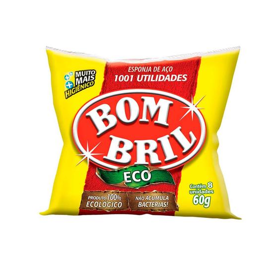 Esponja de Aço Bombril Eco com 8 Unidades 60g - Palha de Aço - Magazine ...