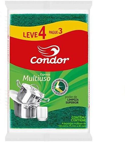 Esponja louça condor c/04 unidades - Esponja Dupla Face / Multiuso ...