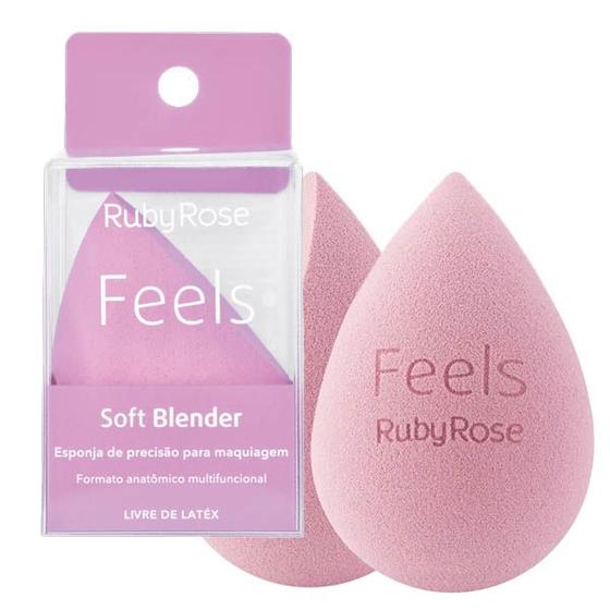 Esponja Para Maquiagem Ruby Rose Soft Blender Feels Hbs01 - Esponja de Maquiagem - Magazine Luiza