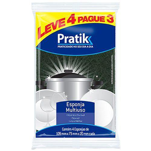 Esponja Pratik Multiuso 4un - Esponja Dupla Face / Multiuso - Magazine ...