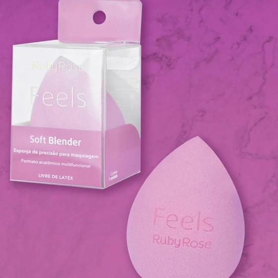 Esponja Soft Blender Feels Ruby Rose - Esponja de Maquiagem - Magazine Luiza