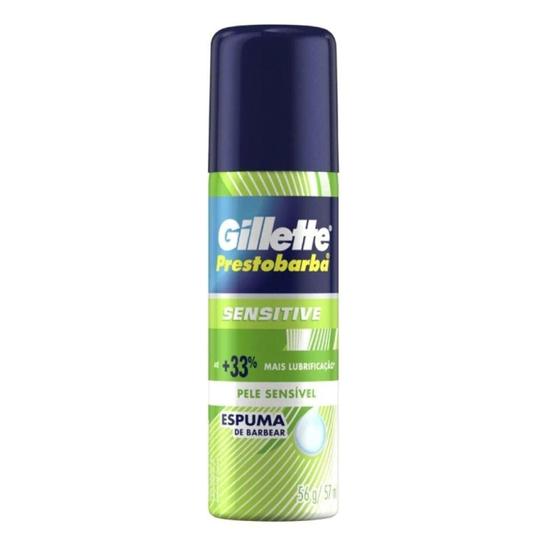 Espuma de Barbear Gillette Prestobarba Sensitive 56g - Espuma de ...