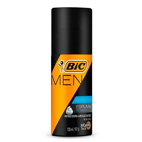 Espuma de Barbear Men Sensitive Bic - Barbearia - Magazine Luiza