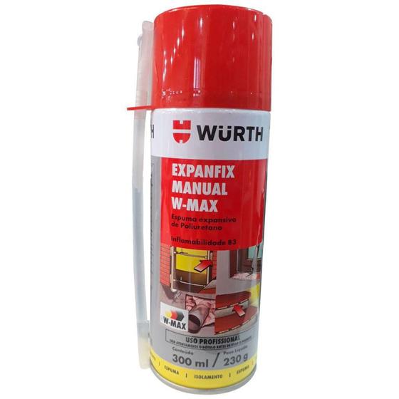 Espuma expansiva de poliuretano 300 ml - EXPANFIX W-MAX - Wurth - Espuma Expansiva - Magazine Luiza