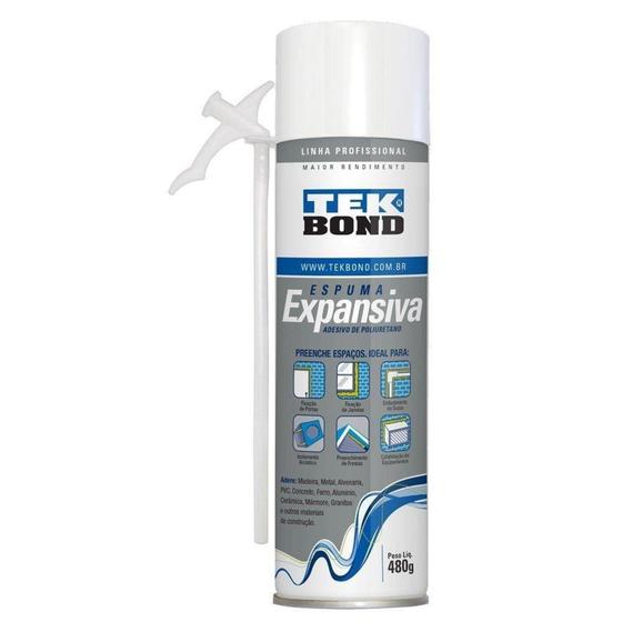 Espuma Expansiva de Pu 480g/500ml - Tekbond - Espuma Expansiva - Magazine Luiza