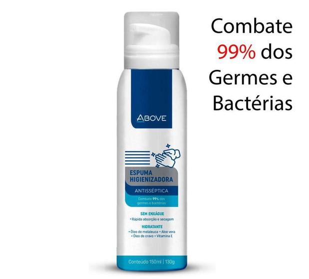 Espuma higienica bactericida antisseptica 150ml/130g - Above - Produtos ...