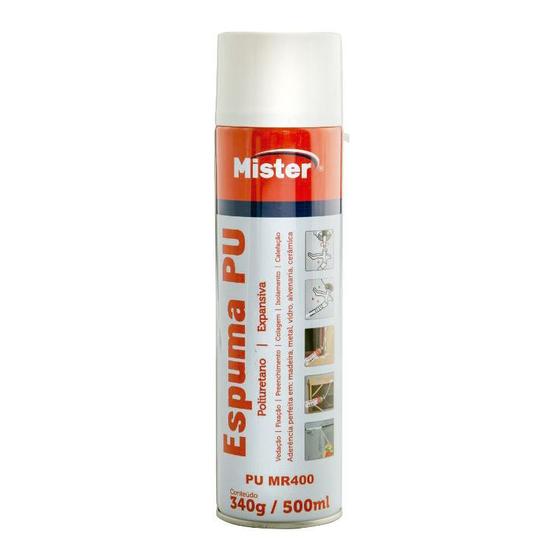 Espuma pu expansiva poliuretano 500ml mister - Espuma Expansiva - Magazine Luiza