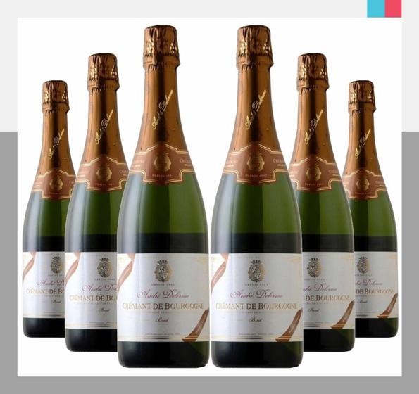 Espumante Andre Delorme Cremant de Bourgogne Kit com 6 Garrafas Oferta ...