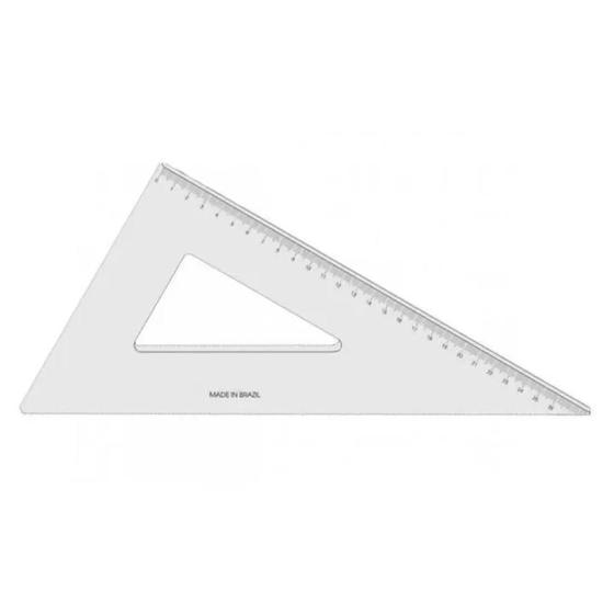 Esquadro Acrílico 28cm 1628 - Trident - Esquadro Profissional ...