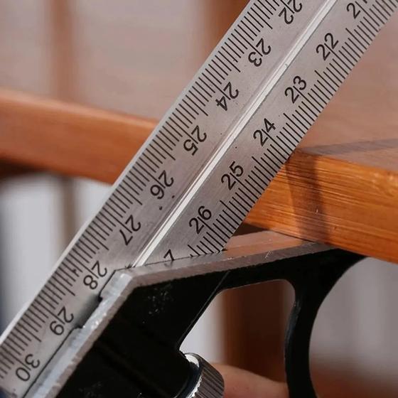 Esquadro Combinado + 4 Grampos Angular 75mm Para Marceneiro - Starfer ...